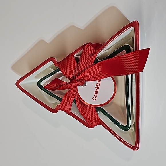 Crate&Barrel | Kitchen | Nwt S2 Cratebarrel Red And Green Rimmed ...